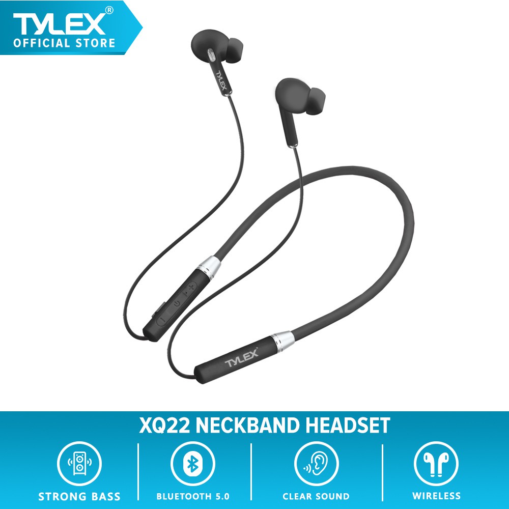 Tylex XQ22 Wireless Bluetooth V5.0 Neckband Headset with Strong Bass ...