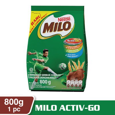 Milo Activ Go 800 gr - Nestle Milo Activ Go Pouch 800 gr | Shopee ...