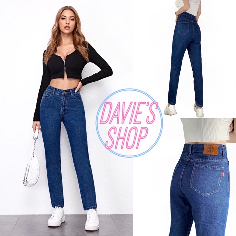 LAST SALE! Classic Denim High Waist Mom Jeans Ankle Maong Pants for ...