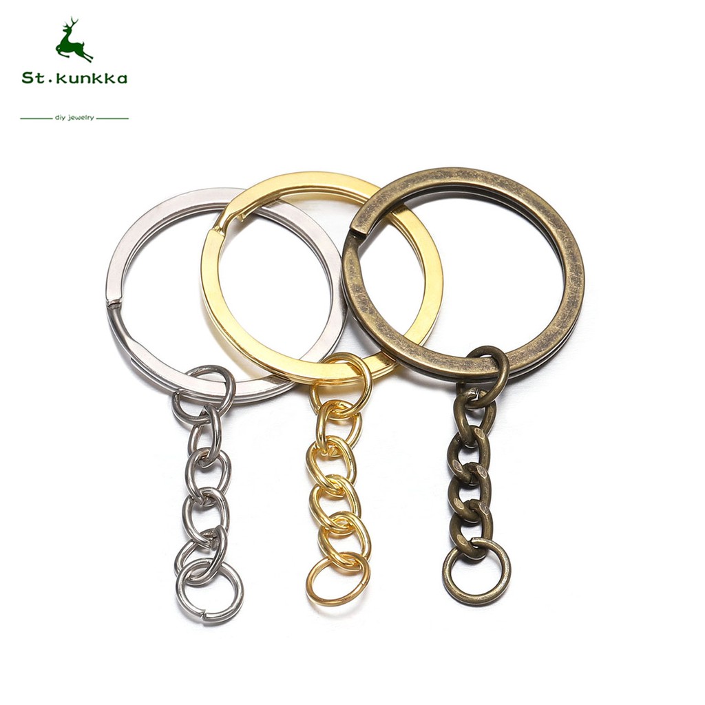 St.kunkka 10 pcs/lot Keyring Key Chain 60mm Split Rings with Link ...