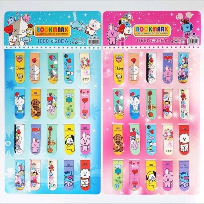 Bts BT21 kpop magnetic bookmark || Bt21 magnetic Bookmark || Bt21 ...