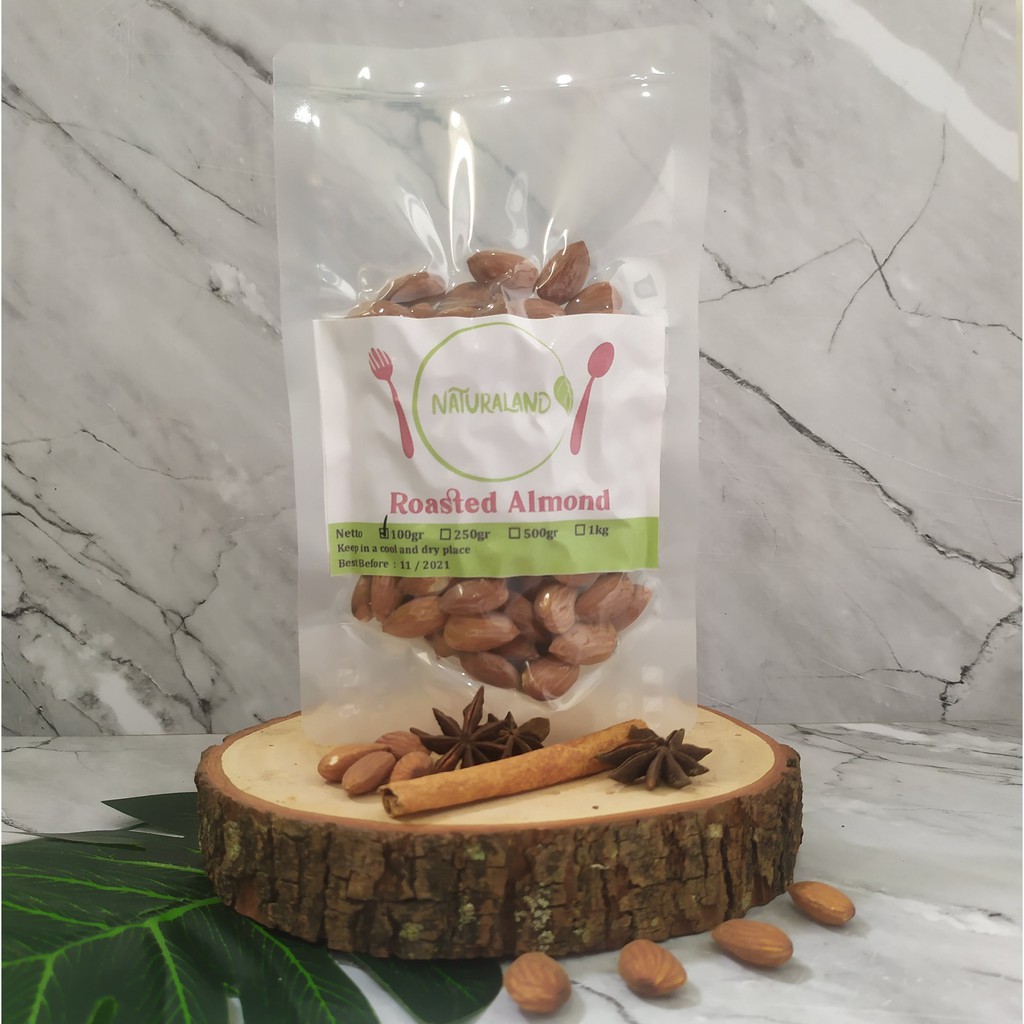 Roasted Almonds / Roasted Almonds (Original) - 100 GR Pack | Shopee ...