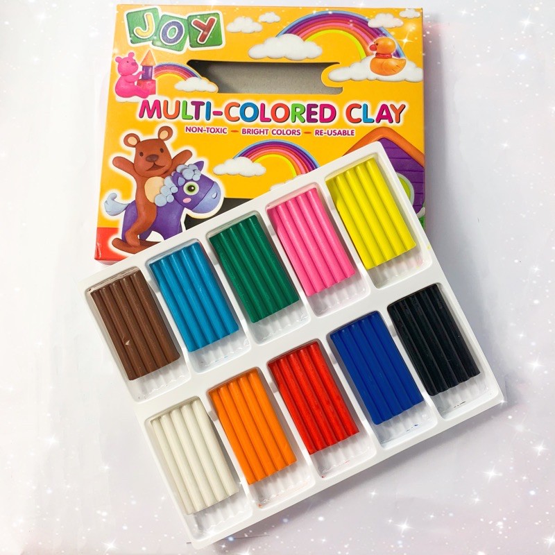 NO. SCL 6010 Joy 10 Color Clay Bar modeling clay assorted colors for ...