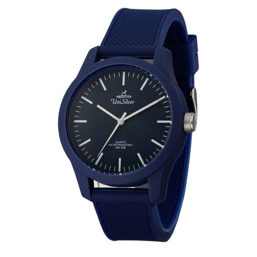 Unisilver TIME Unisex Navy Blue /White Analog Rubber Watch KW3347-1004 ...