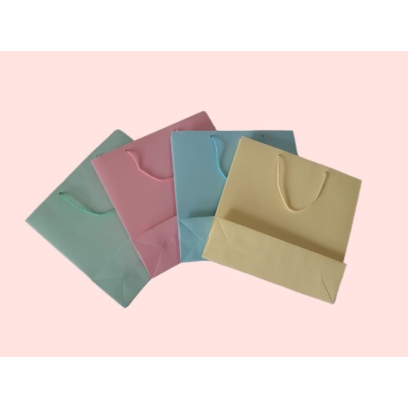 Pastel Color Paperbag 1 Pack Contains 12 Pcs | Shopee Philippines