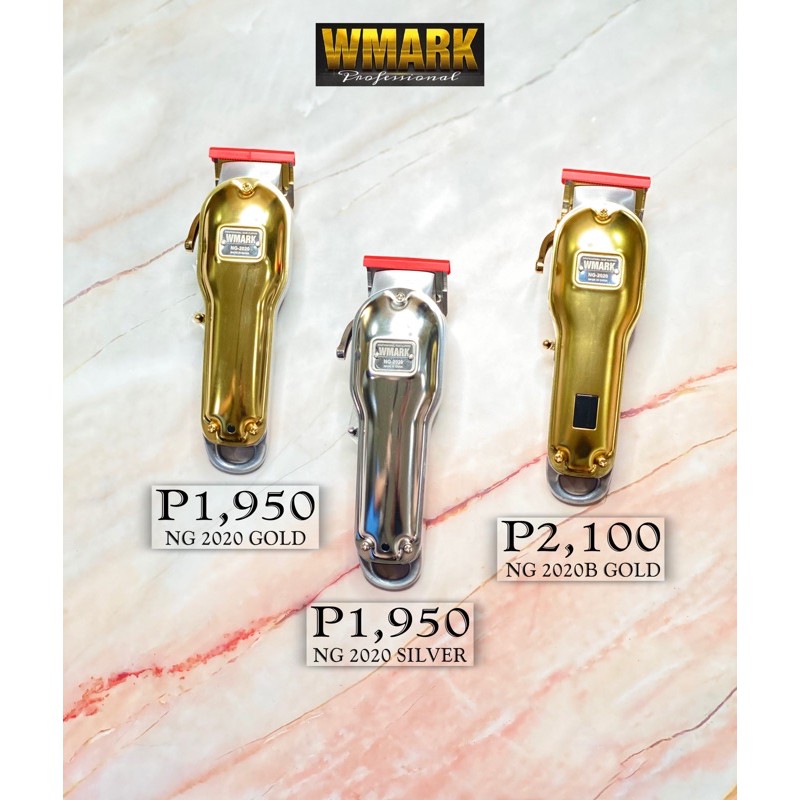 WMARK PROFESSIONAL HAIR CLIPPER WMARK ALL METAL GOLD DIGITAL WMARK NG ...