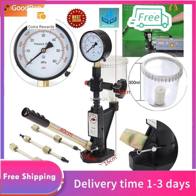 60Mpa Nozzle Pop-Pressure Fuel Injector Calibrator Fuel Pressure ...