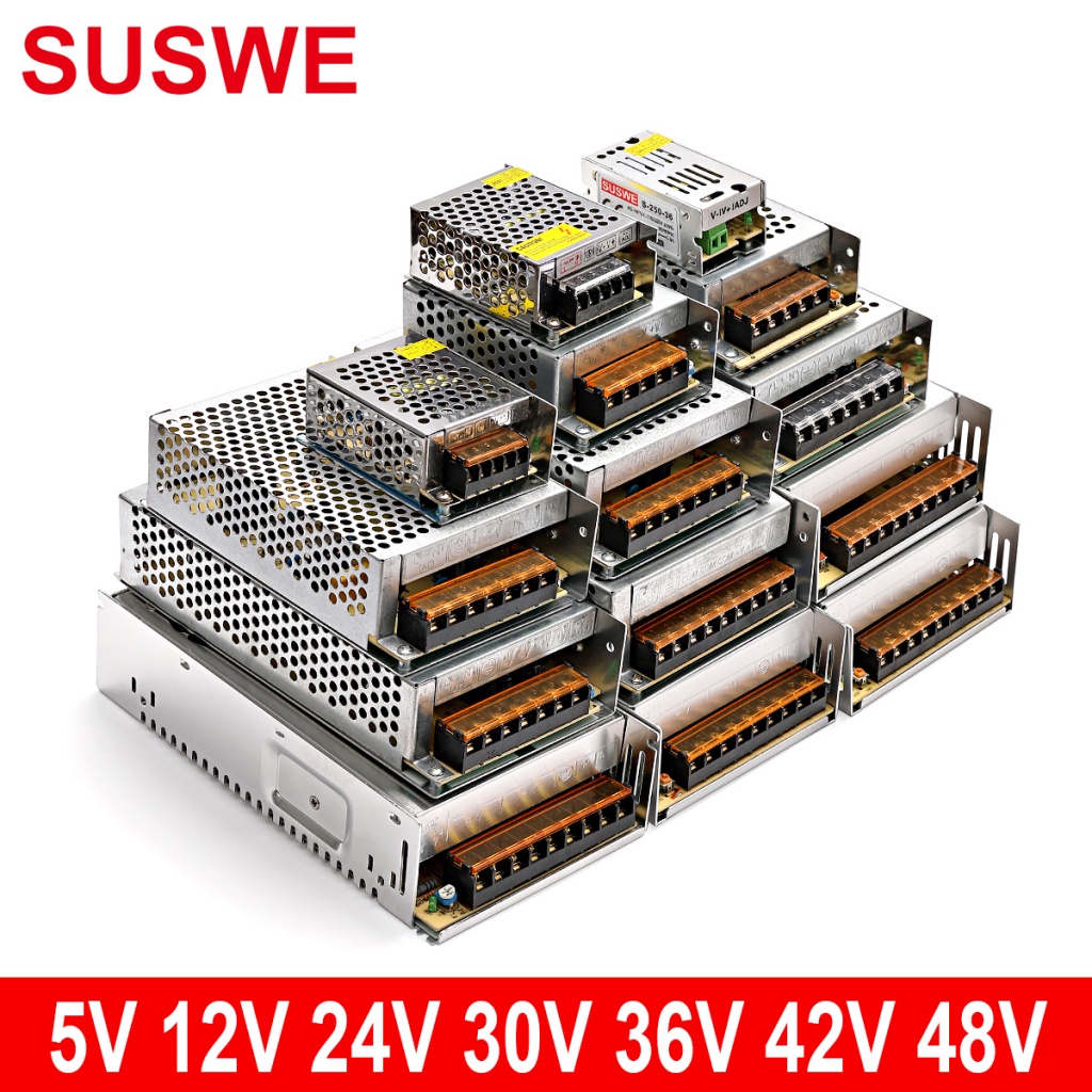SMPS switching power supply with metal shell power supply block has AC ...