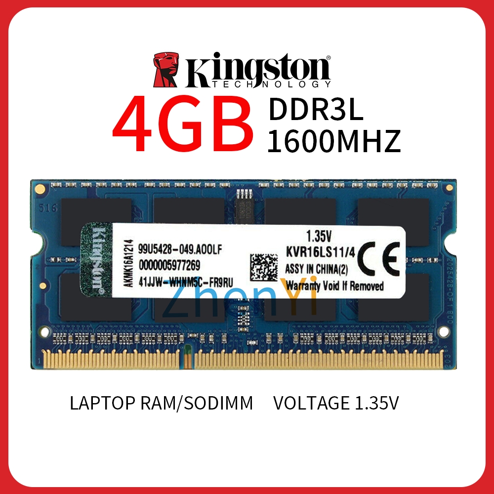 Kingston 4GB/8GB PC3 10600S 12800S 12800 DDR3 DDR3L 1333/1600MHz Laptop ...