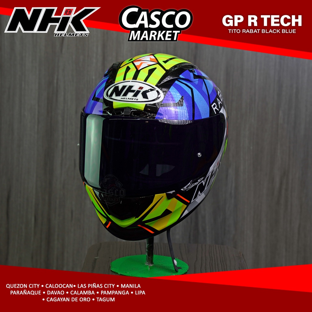 NHK GPR TECH TITO RABAT FULL FACE SINGLE VISOR MOTORCYCLE HELMET ...