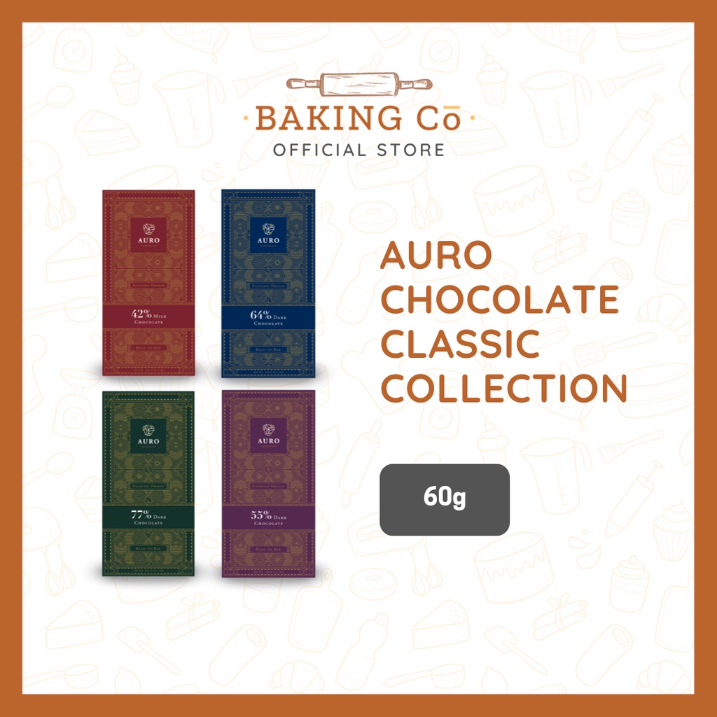 Auro Chocolate 64% Dark Chocolate Bar - 27g/60g | Shopee Philippines