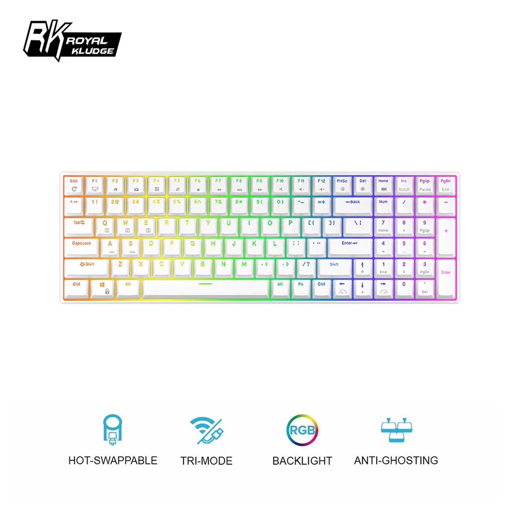 Royal Kludge Rk100 Wireless Mechanical Keyboard 96% | Shopee Philippines