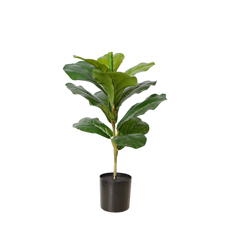 Artificial Plant Artificial Fiddle Fig Tree with Pot Greenery Plants ...