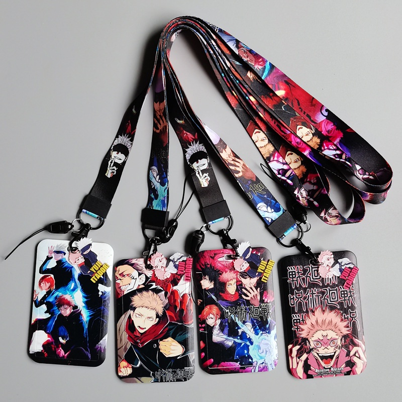 Anime Jujutsu Kaisen Gojo Satoru Student Campus Card Cover Hanging Neck ...