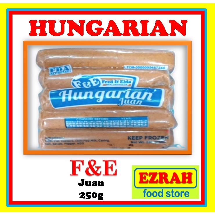 Hungarian Sausage Regular 250g 5pcs per pack | Shopee Philippines
