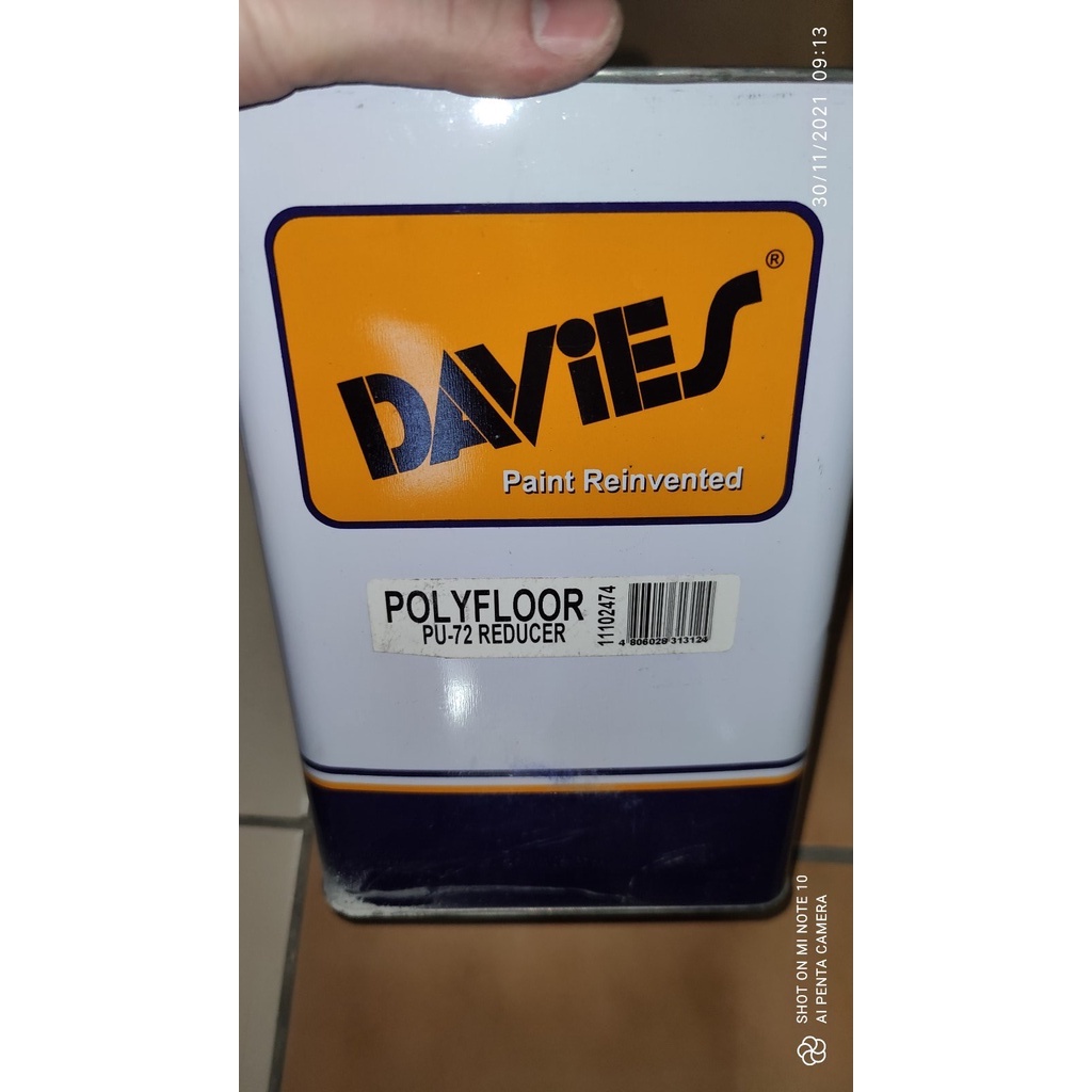 Davies PolyFloor Polyurethane Paint PU72 REDUCER ONLY Gallon / 4 Liter ...