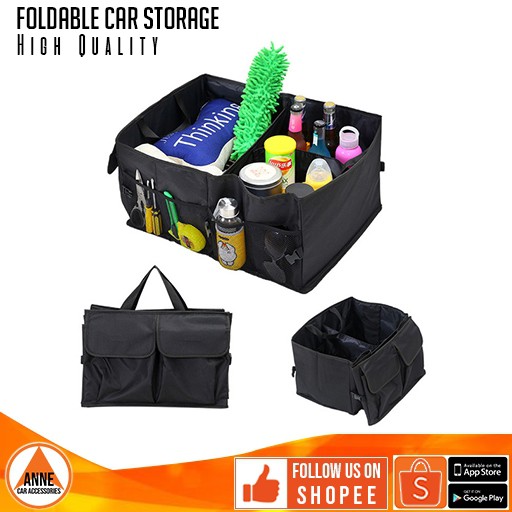 Foldable Car Trunk Organizer Bag Portable Multi Compartment Back Seat ...