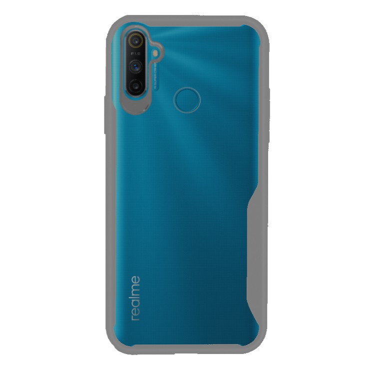 Realme C3 Silicone Case Tech Gear Shockproof (Clear & Smoke Grey ...