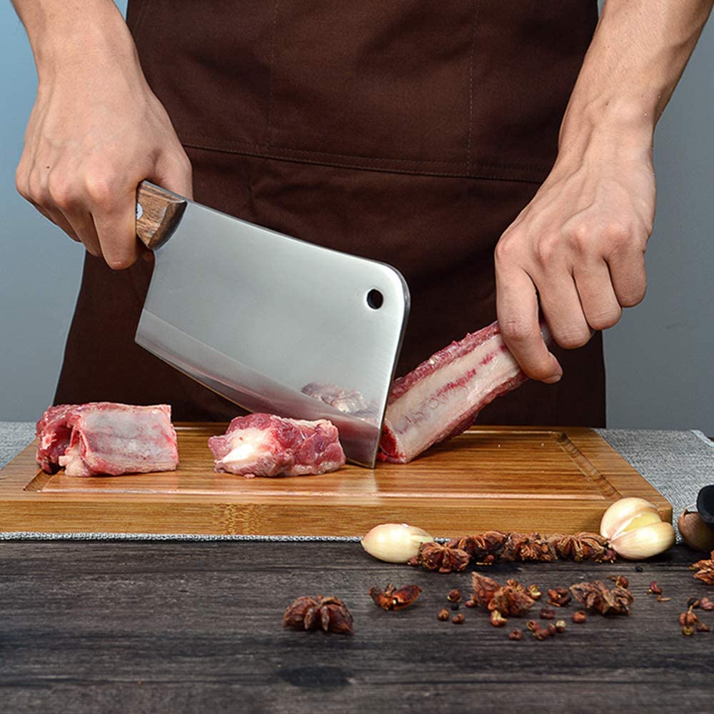 Premium Cleaver Chef's Knife Professional Boning Knife Kitchen Cleaver ...