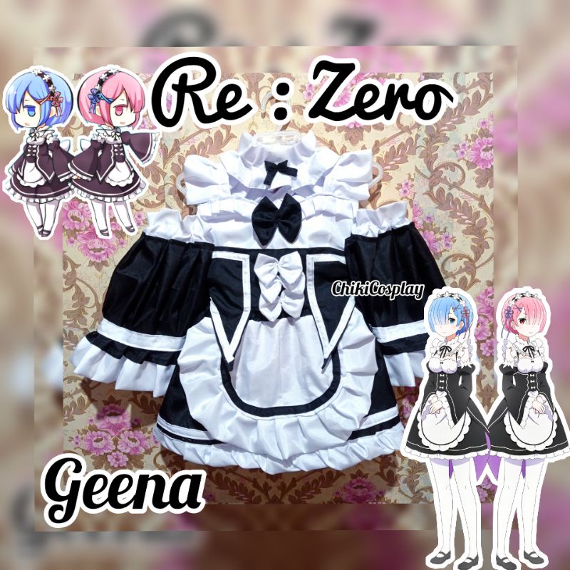 Re Zero Rem and Ram Costume Cosplay For Kids Babies | Shopee Philippines