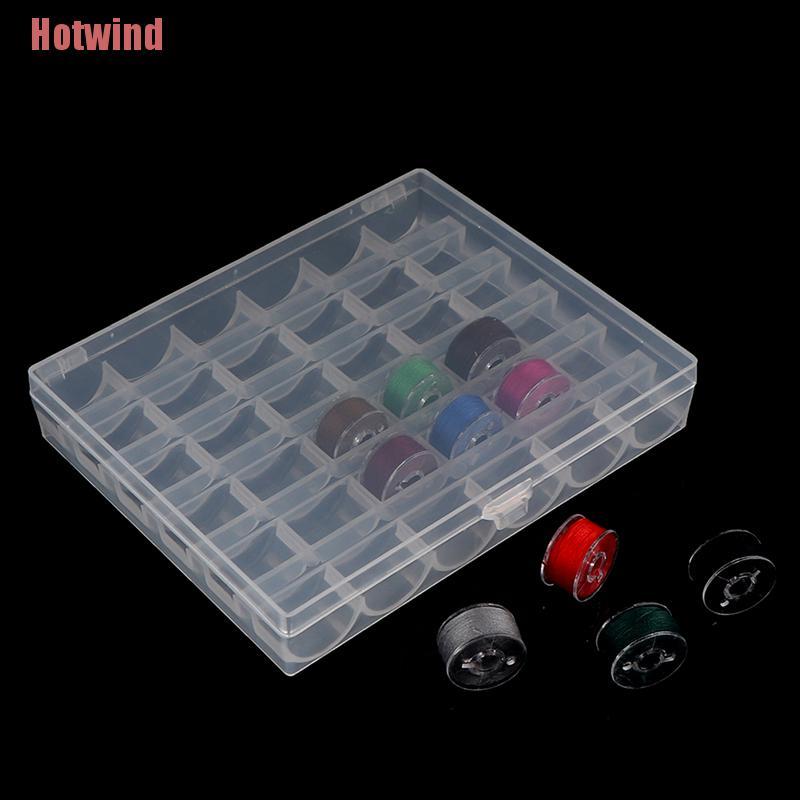 HW 36 Spools Empty Bobbins Sewing Machine Bobbin Case Organizer Storage ...