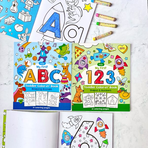 Colouring Book More Than Plain Kids Will Learn ABC /Numbers Shapes With ...