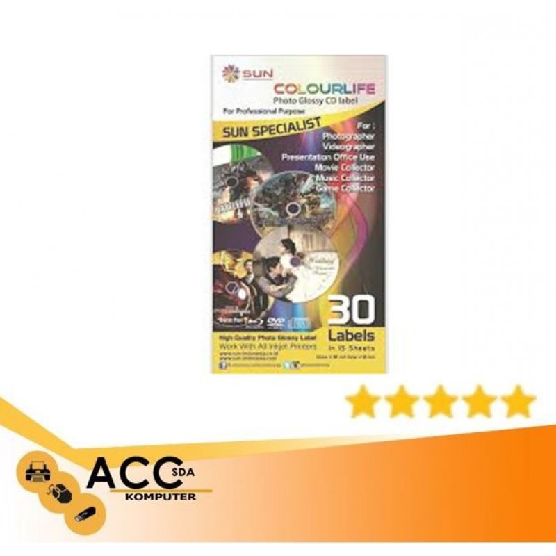 Cd LABEL SUN Colorlife PHOTO GLOSSY 15LBR | Shopee Philippines