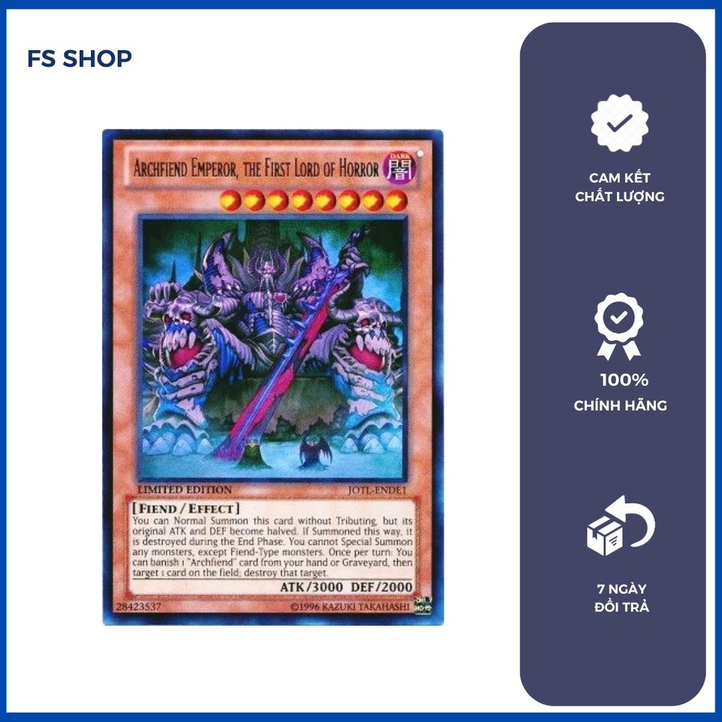 Genuine yugioh card Archfiend Emperor, the First Lord of Horror (Ultra ...