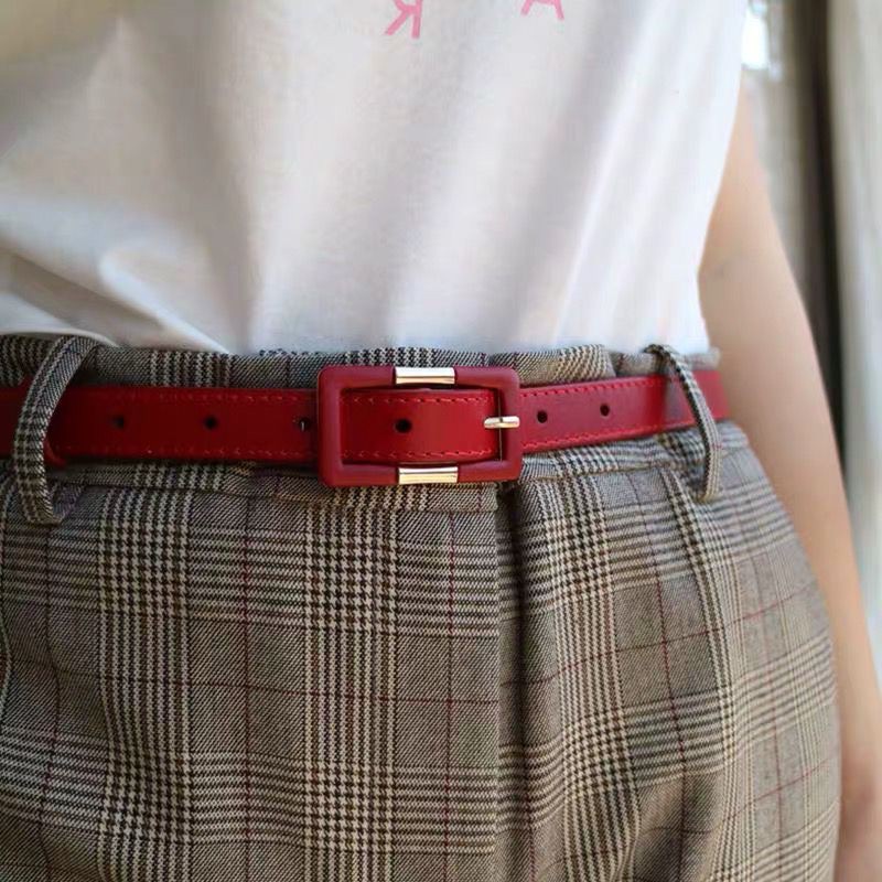 H-32# Korean Advanced Fashion Elastic Force Solid Color Belt For Women ...