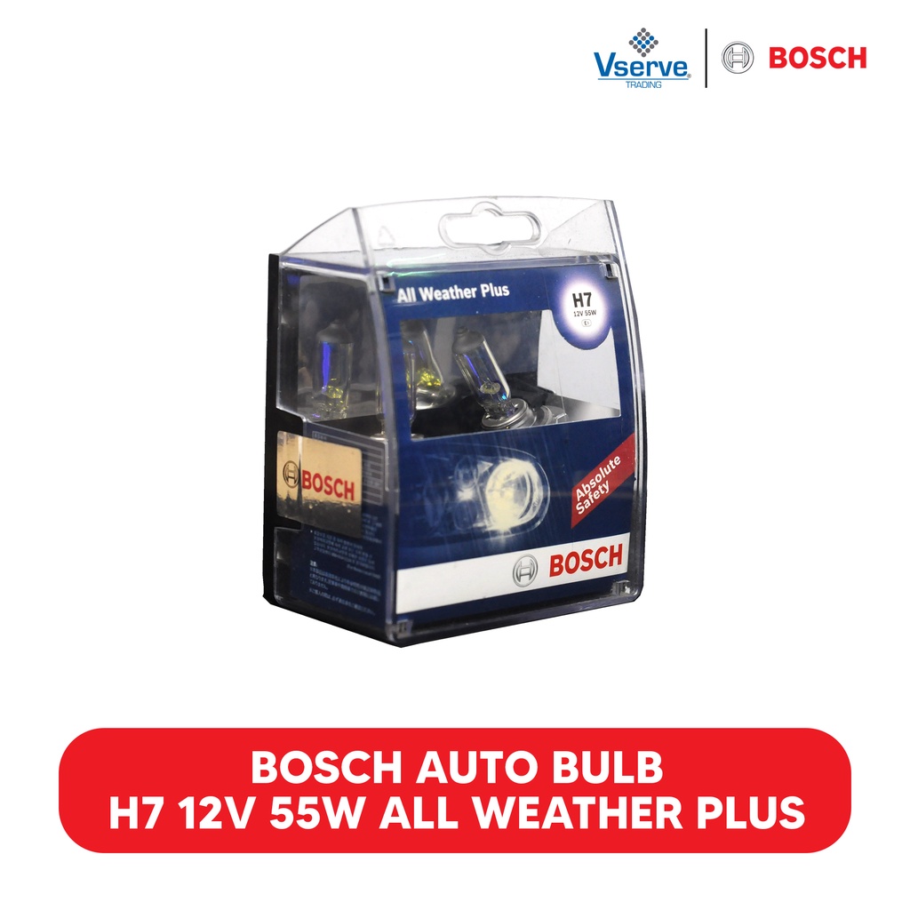 BOSCH AUTO BULB H7 12V 55W ALL WEATHER PLUS | Shopee Philippines