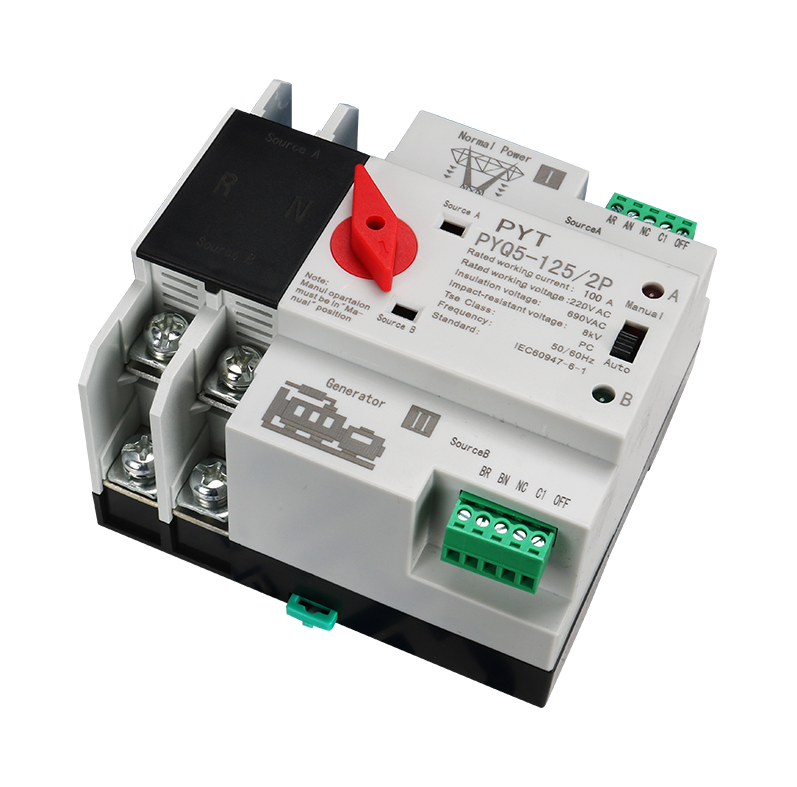 MCB type Dual Power Automatic transfer switch 2P 63A 125A ATS Circuit ...