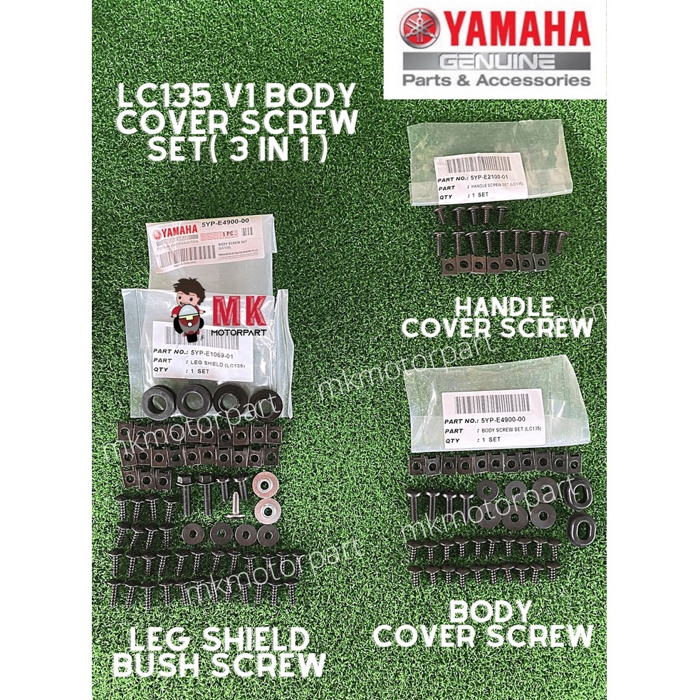 (5YP) Yamaha LC135 ( v1 ) Full Set Body Cover Screw Set ( 3 IN 1 ) 3 ...