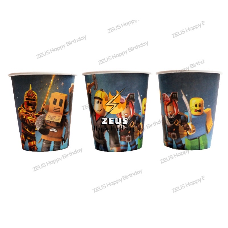 Roblox paper cup 10pcs party needs | Shopee Philippines