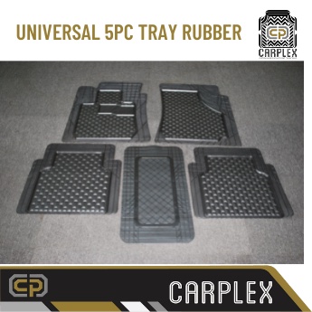 Matting Car Mat 5 pcs/set Rubber Universal Black Deep Dish TRAPS DIRT ...