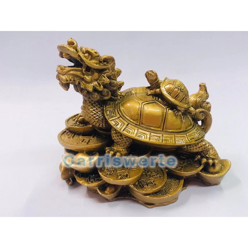 CARRISWERTE Dragon Turtle Lucky Charm For Career Success and Wealth ...