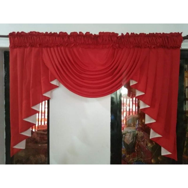 Plain geena cloth single swag valance size 50" wide | Shopee Philippines
