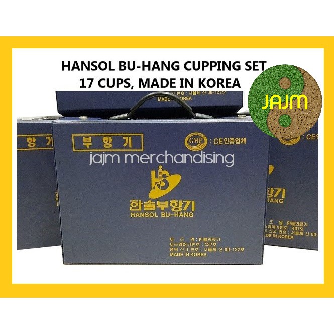 17PCS AUTHENTIC HANSOL BU-HANG CUPPING SET/ACUPUNCTURE CUPPING THERAPY ...