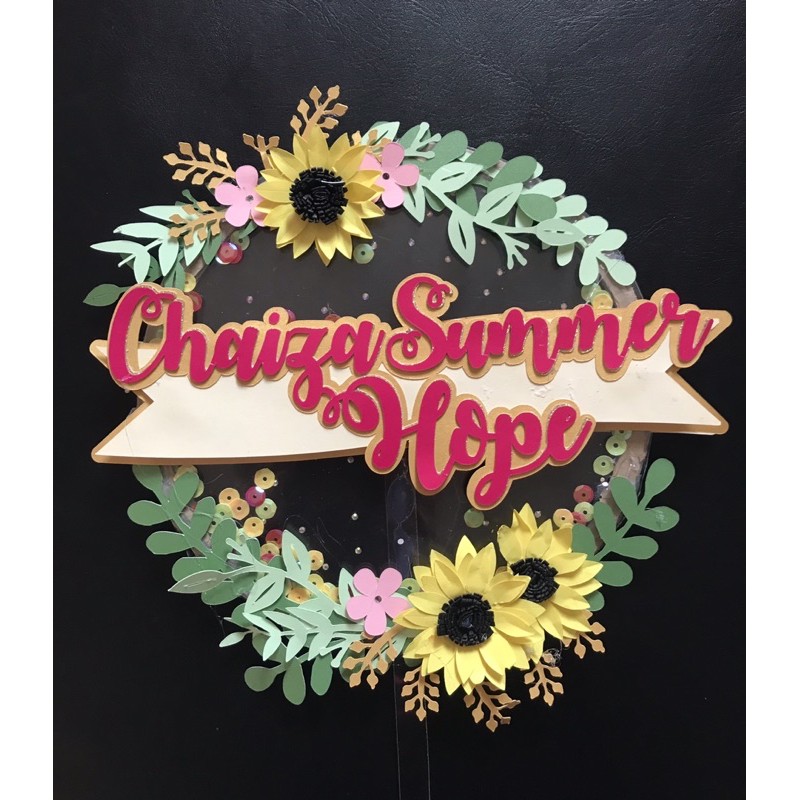 Floral 2D cake topper | Shopee Philippines