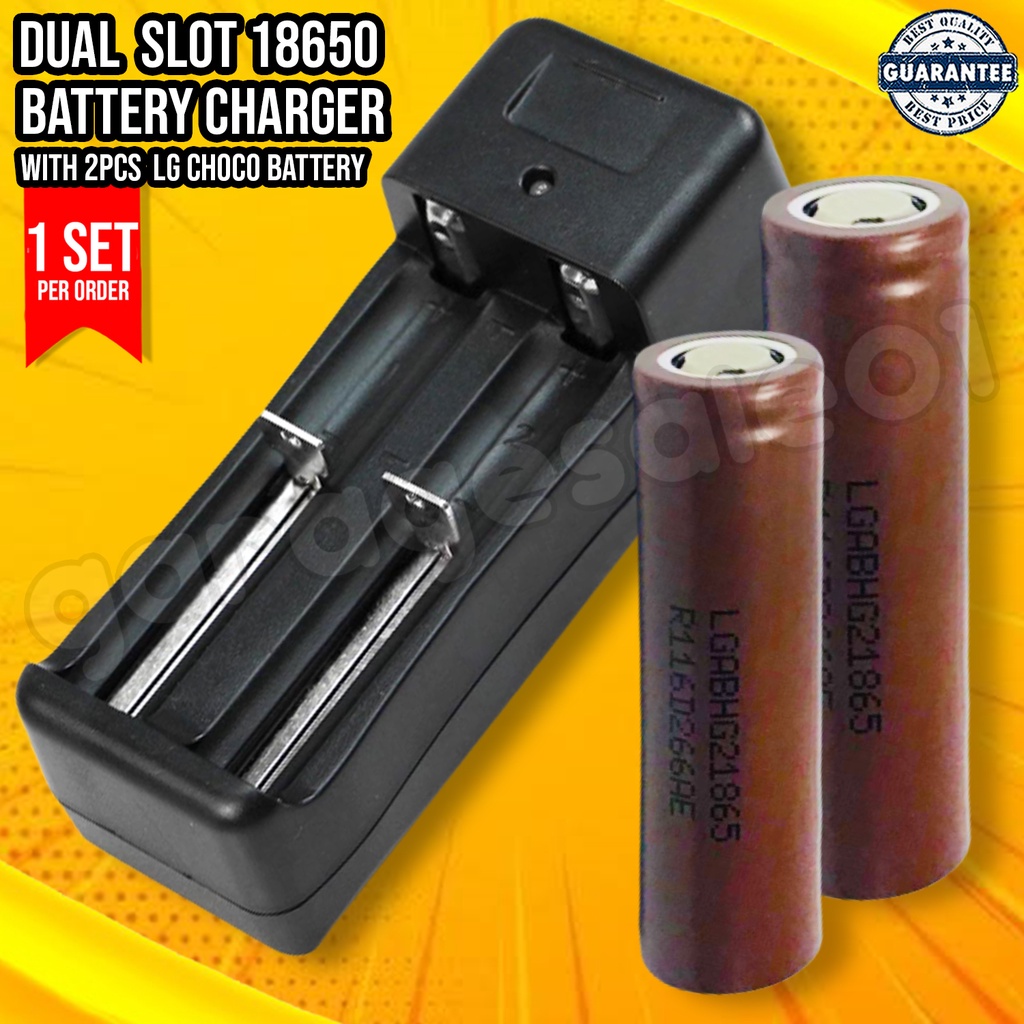 2pcs High Quality 18650 Rechargeable Battery With Dual Slot 18650 ...