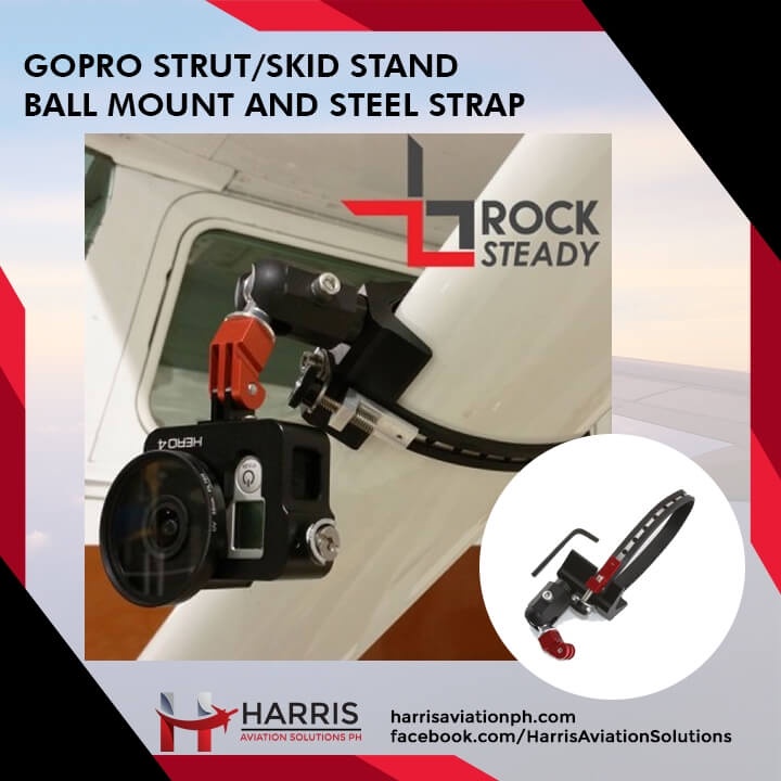 FLIX ROCK STEADY AIRCRAFT STRUT/SKID STAND BALL MOUNT & STEEL STRAP FOR ...