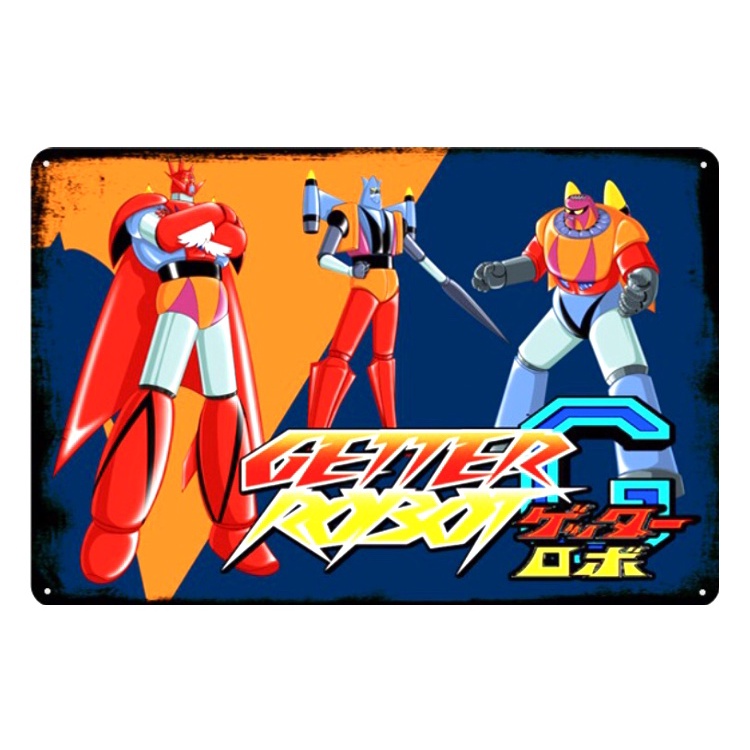 Getter Robot G Metal Tin Plate 30cm X 20cm (Not Embossed) | Shopee ...