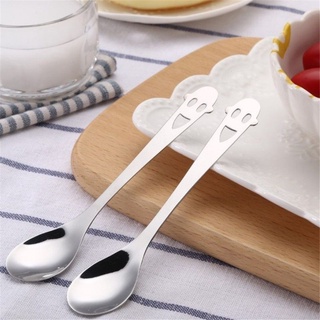 5PCS Stainless Steel Hollow Smiley Face Spoon Household Eat Soup Coffee ...
