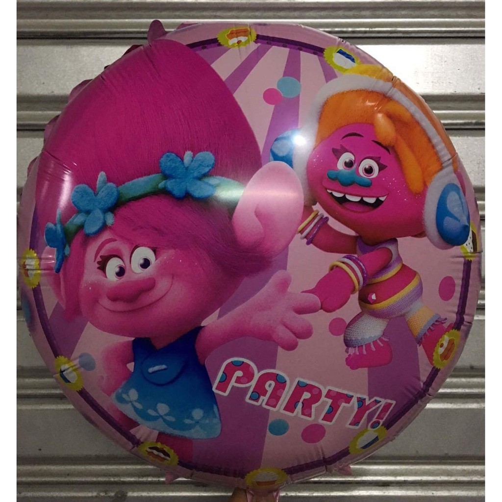 trolls party htas, banderitas, foil balloons, paper plates | Shopee ...