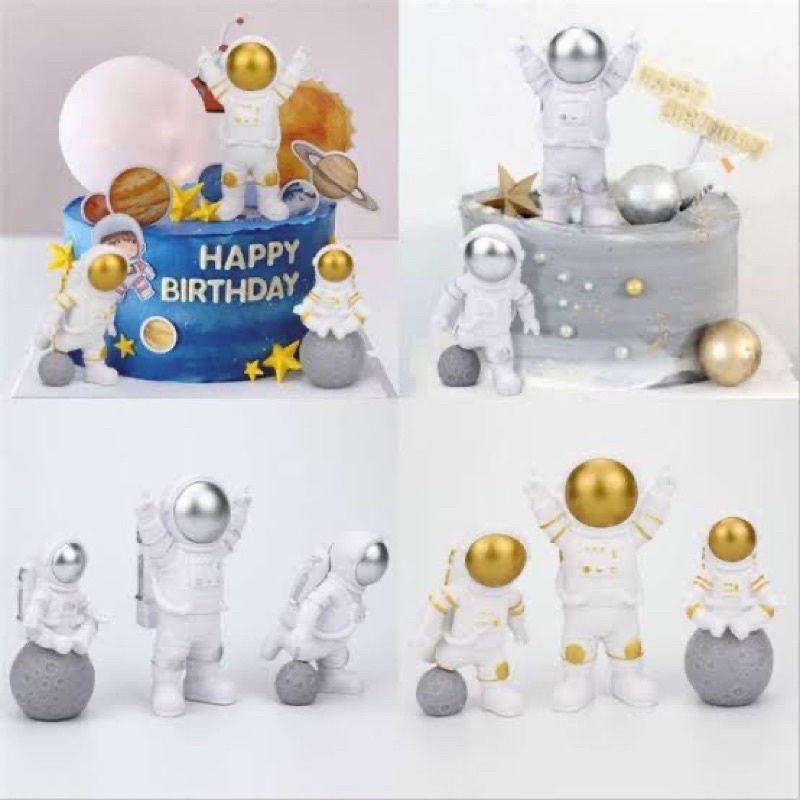 astronaut cake topper set space topper spaceship moon outer space ...