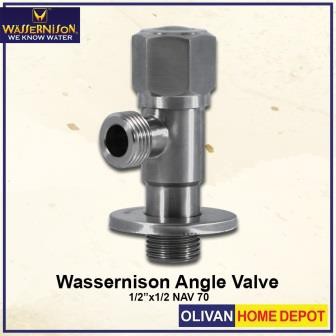 WASSERNISON High Quality Stainless Steel Angle Valve 1/2" X 1/2" NAV 70 ...
