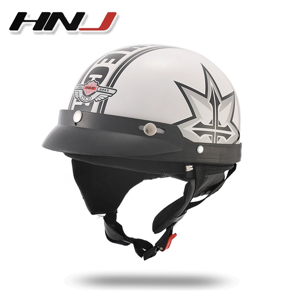 HNJ Xt-02 Motorcycle Helmet Half Face Motor Vintage Harley | Shopee ...