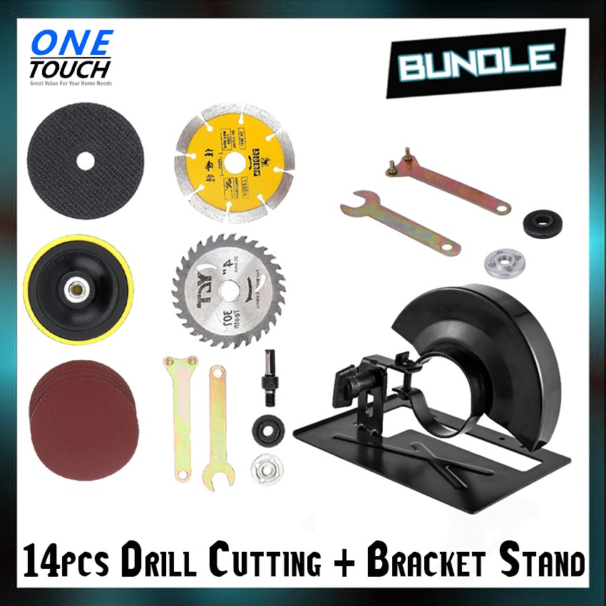 (BUNDLE) ONETOUCH Adjustable Angle Grinder Bracket Stand WITH 14pcs/set ...