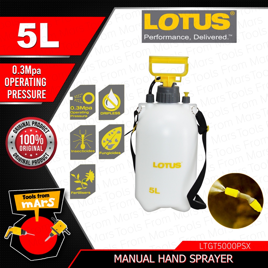 LOTUS 5L Manual Hand Sprayer LTGT5000PSX •TFM• LHT | Shopee Philippines