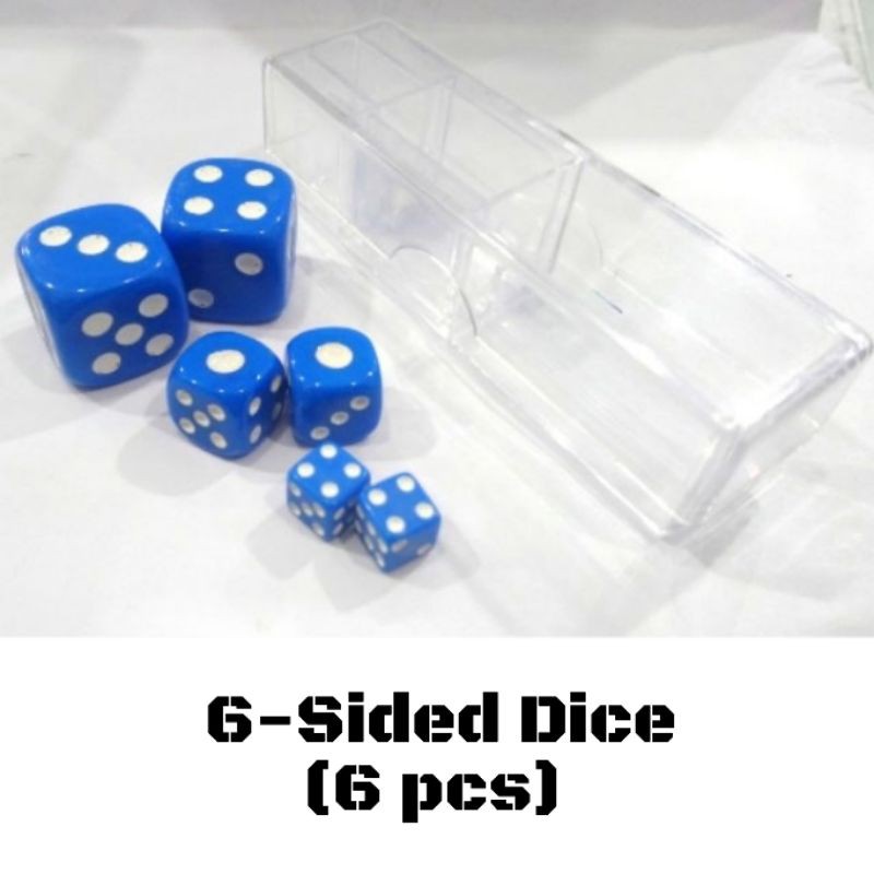 DICE 6-sided Set w/ Case (6 assorted dice size) | Shopee Philippines
