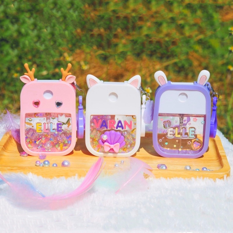 With Ear Cute DIY Mini Pocket Sanitizer Spray Bottle 38ml Swivel Open ...